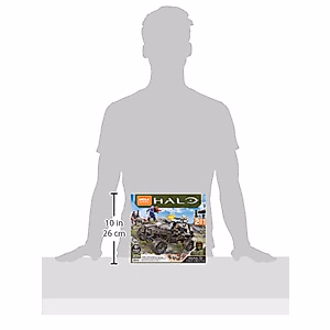 Mega Halo Infinite Toy Car Building Toys Set, UNSC Razorback Blitz Vehicle with 303 Pieces, 4 Micro Action Figures and Accessories, Gift Ideas