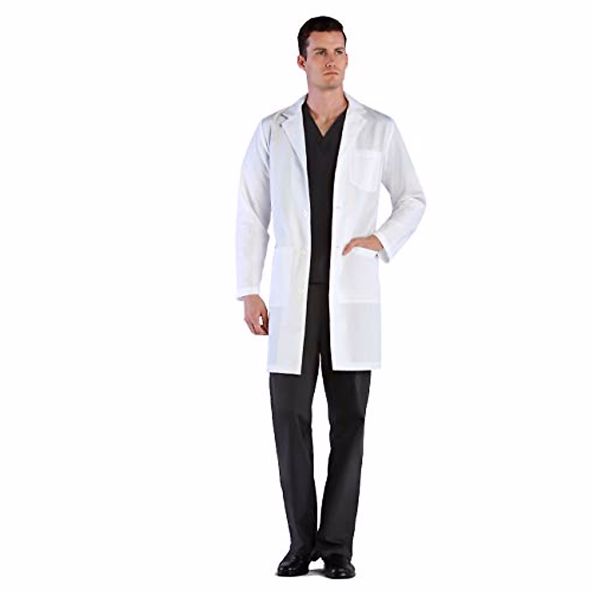 SFD Brands Medical Scrubs TRU Unisex 38 Inch Professional 3-Pocket Lab Coat (M, White)