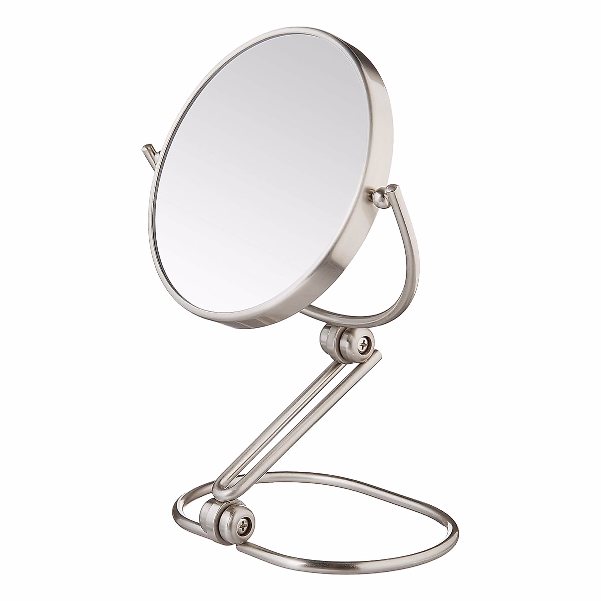 JERDON Folding Travel Makeup Vanity Mirror - Portable 6” Diameter with 10X-1X Magnification – Travel Storage Bag Included - Model MC450N