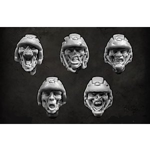 Green Stuff World for Models and Miniatures Zombie Troopers Heads S060