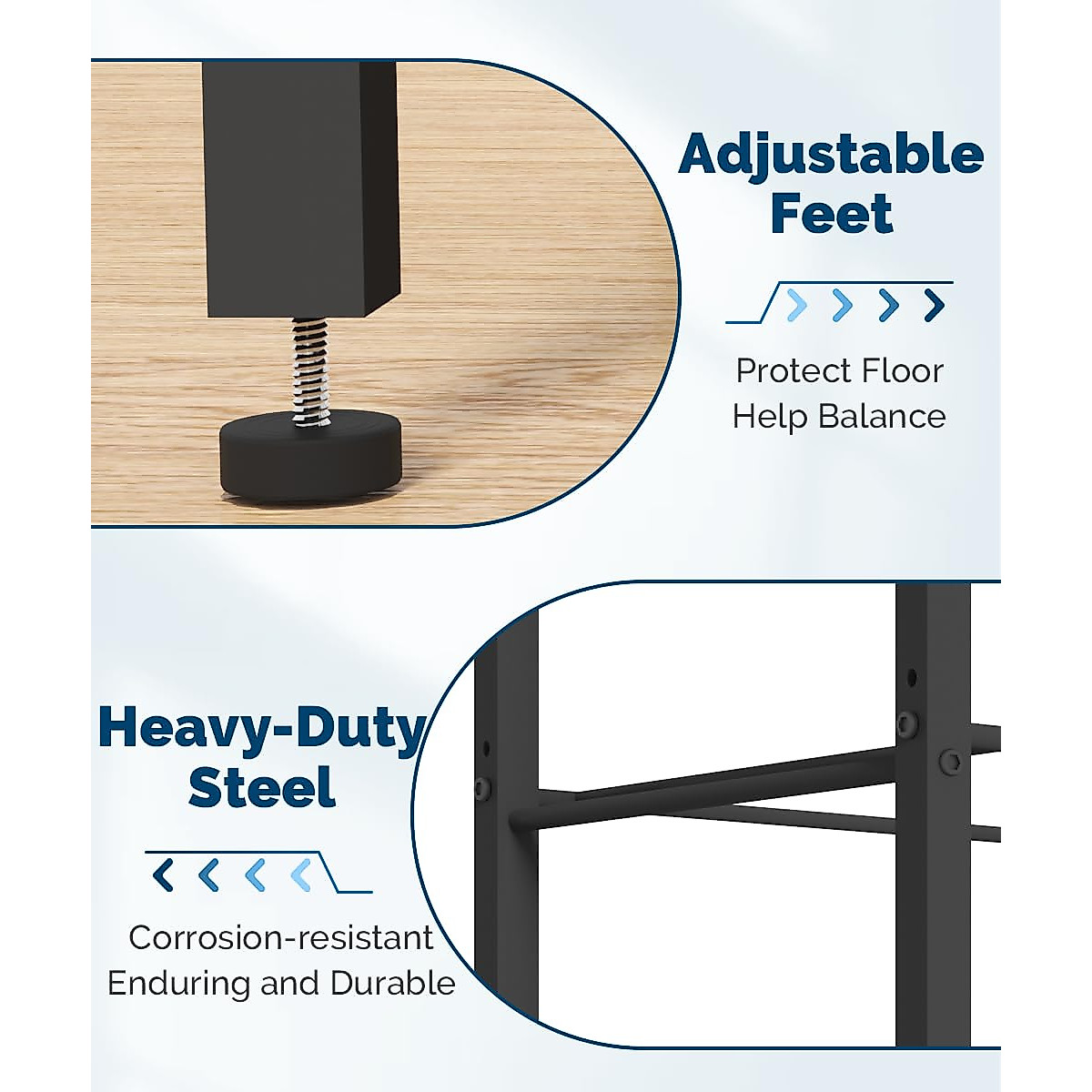mocomax 5 Gallon Water Jug Rack, Detachable Water Bottle Holder for 8 Bottles, 4 Tier Heavy Duty Water Cooler Jug Rack, Water Bottle Organizer Storage Rack for Kitchen, Office, Living Room, Black