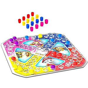 Nick Jr Paw Patrol Pop Up Game - 4 Pack Bundle with Nickelodeon Paw Patrol Board Game for Kids with Pop Up Dice, Stickers, and Stampers (Paw Patrol Party Favors)