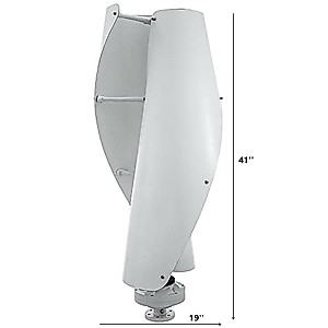 Gdrasuya10 Wind Turbine Generator 450W 24V DC Vertical Axis Turbine Wind Generator with Charge Controller for Hybrid Wind Solar System AC Permanent Magnet Helix Maglev Generator Wind Turbine Kit
