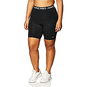 Nike Pro 365 Women's High-Rise 7" Shorts, Black/White, Small