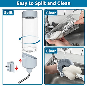 Vannon Top Fill Dog Water Bottle for Crate, Dog Water Dispenser for Cage, Pet Auto Feeding Water Bottle for Dogs & Rabbits, Leakproof, BPA Free, 23oz, [2023 New Upgraded]