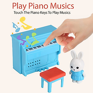 haomsj Mushroom House Toy Doll for Little Girls Toddler , 14PCS Pockets Playsets for Girls, Extendable Mushroom Dollhouse with Sound Light, Preschool Toys for One Year