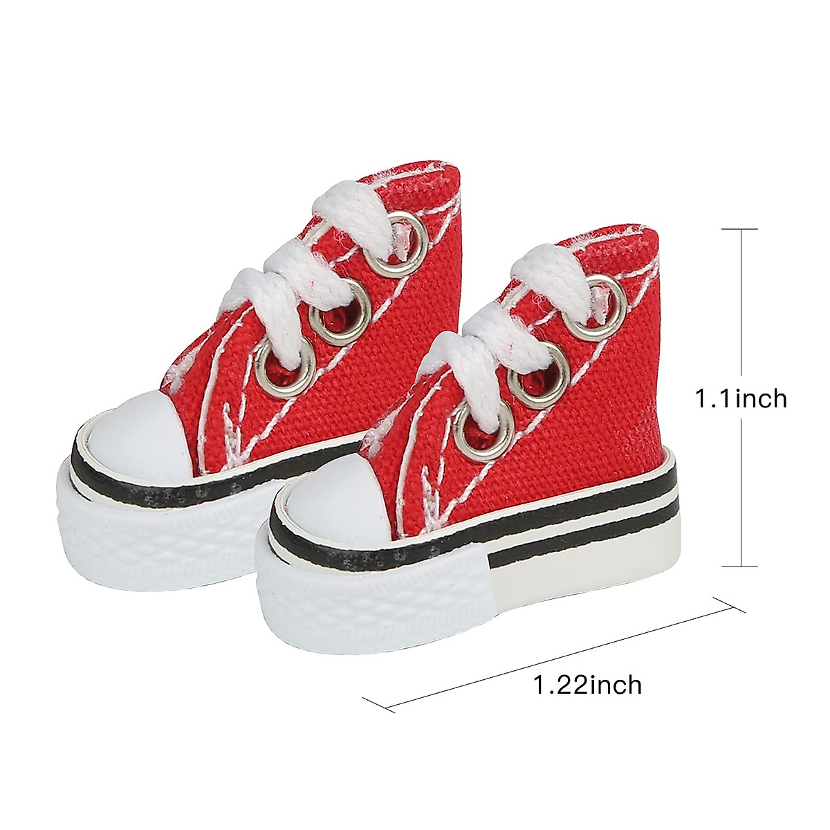 DIY-SCIENCE Mini Fingerboard Shoes, Mini Skateboard Finger Shoes for Finger Breakdance, Fingerboard, Doll Shoes, Used As Making Shoe Keychains and Tiny Sneakers (Red)