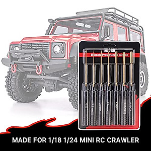 INJORA 7 PCS RC Hex Screw Driver Nut Driver & Phillips Screwdriver Tool Set, RC Car Repair Tool Kit, Allen Wrenches Sets, Socket Driver For 1/18 1/24 RC Mini Crawler Car SCX24 TRX4M FCX24