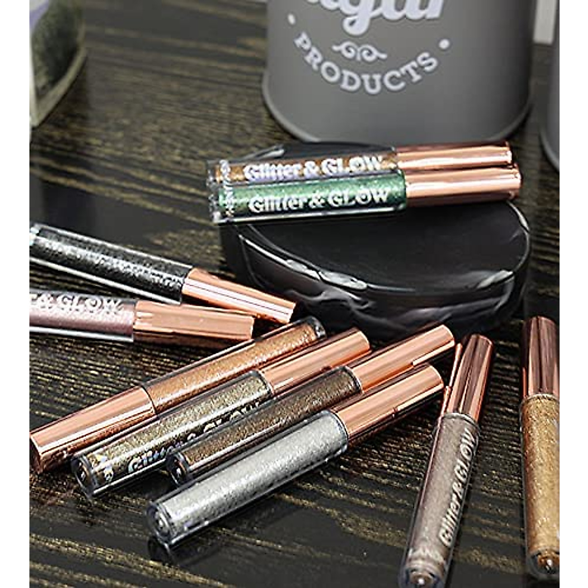 BestLand 10 Colors Liquid Glitter Eyeshadow Set, Metallic Glitter Shimmer Naked Smokey Eye Looks Waterproof Long Lasting Quick-Drying Sparkling Eye Shadow Christmas Makeup Kits