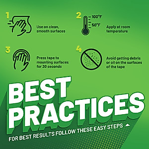 Krazy Tape Clear Double Sided Mounting Tape, 2 Sided Tape, 1" x 2" Clear Adhesive Strips (Pack of 24 Pre-Cut Pieces)