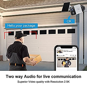 NGTeco Security Cameras Wireless Outdoor with Motion Detection,Spotlight,4MP Battery Powered Security Camera,2-Way Talk,Cloud/SD Storage,Color Night Vision,Waterproof,Compatible with Alexa C5300