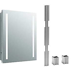 Kohler 99007-TLC-NA Verdera Lighted Medicine Cabinet, Aluminum and Verdera Medicine Cabinet Joining Kit