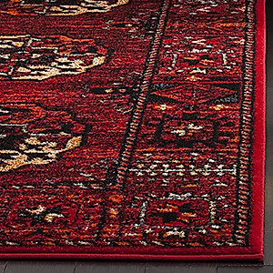 SAFAVIEH Vintage Hamadan Collection Area Rug - 9' x 12', Red & Multi, Oriental Traditional Persian Design, Non-Shedding & Easy Care, Ideal for High Traffic Areas in Living Room, Bedroom (VTH212A)
