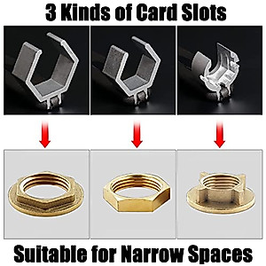 TOOVREN Universal Adjustable Double-Ended Wrench 80mm Large Opening Adjustable Wrench Sets for Disassembly & Assembly & Water Pipe Repair, Wrench Set with 3 Card Slots