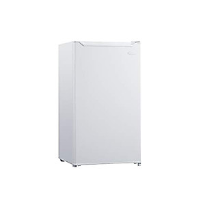 Danby DCR033B1WM 3.3 Cu.Ft. Compact Refrigerator, Mini Fridge with Chiller for Bar, Living Room, Den, Basement, Kitchen, or Dorm, White