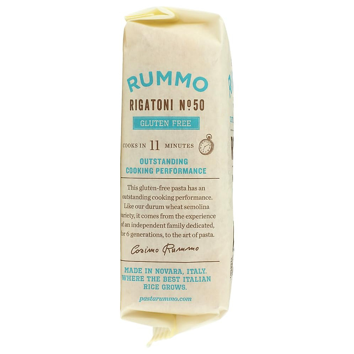 RUMMO SPA Rigatoni N degree 50 | Italian Gluten Free Pasta | 12 Ounce (Pack of 4)