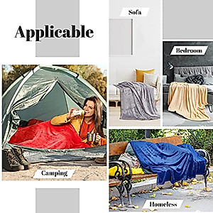 Juexica 20 Pcs Fleece Blanket Bulk Plush Throw Blankets Lightweight Warm Cozy Pet Friendly Solid Color for Home, Office, Wedding, Gifts, Outdoor, Camping, 40 x 60 Inches, Grey, Dark Blue, Red, Orange