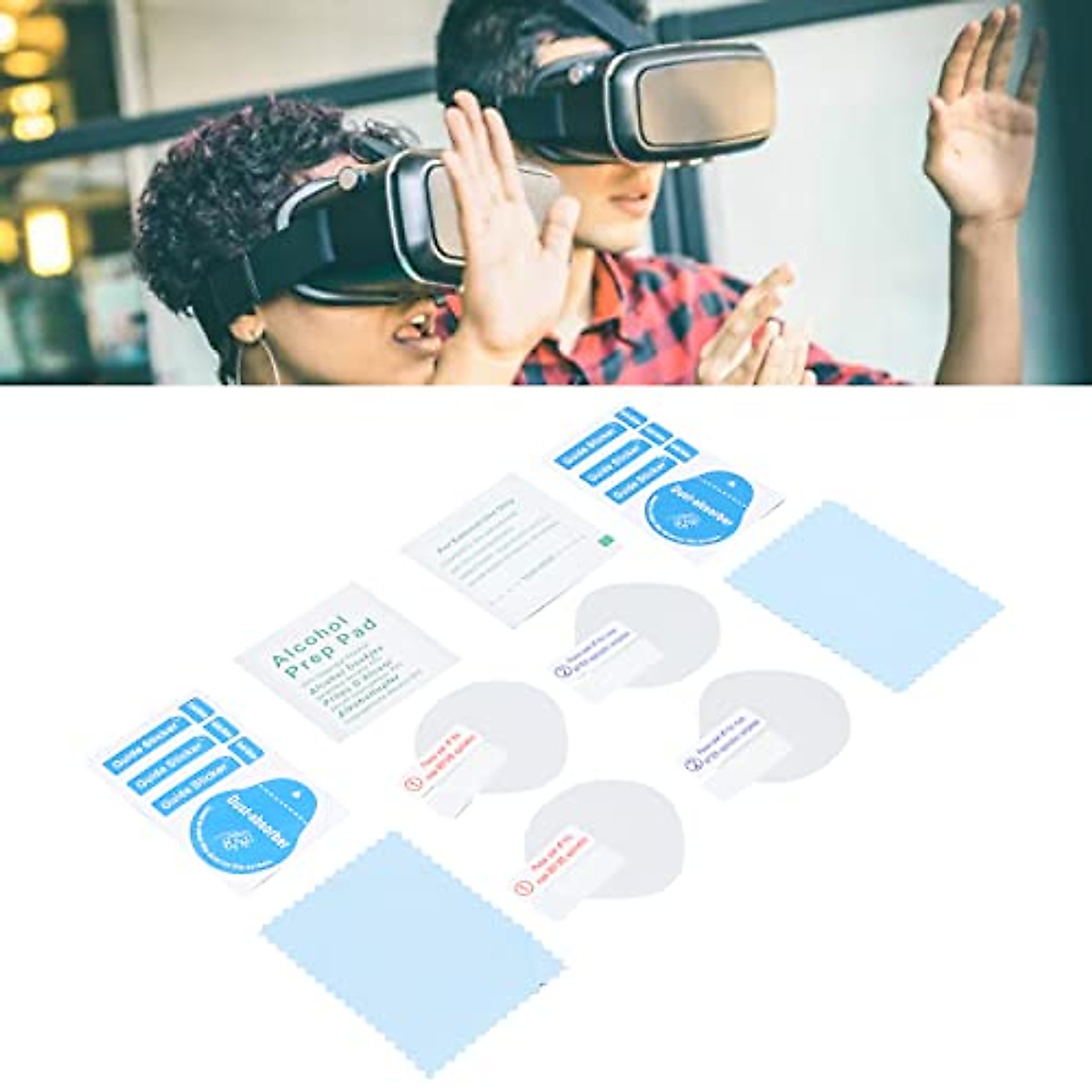 Kafuty-1 4Pcs VR Glasses HD Lens Protective Film for Oculus Quest 2, Scratch Proof, Sweat Proof, Dust Proof, Virtual Reality Glasses Accessories Lens Film Protective