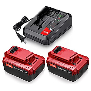LORDONE 6500mAh PCC685L Battery Compatible with Porter Cable 20V Battery for PCC680L PCC682L PCC685LP PCC681L PCC660B PCC790B Battery with Porter Cable 20V Charger Power Tools Battery（2Packs）