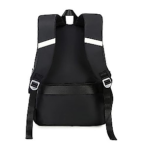 Jaygulf Waterproof Women Laptop Backpack Set Casual Girls Daypack Set Black