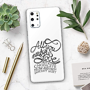 DesignSkinz Love and Chocolate Protective Vinyl Decal Wrap Skin Cover Compatible with The Samsung Galaxy S20 (Screen Trim & Back Glass Skin)