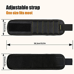 Magnetic Wristband for Holding Screws,KUSONKEY Christmas Gifts for Men Who have Everything,Wrist Magnetic Screw Holder with Strong Magnets,Wrist Magnet Tool for Dad,Father,Handyman,Electrician