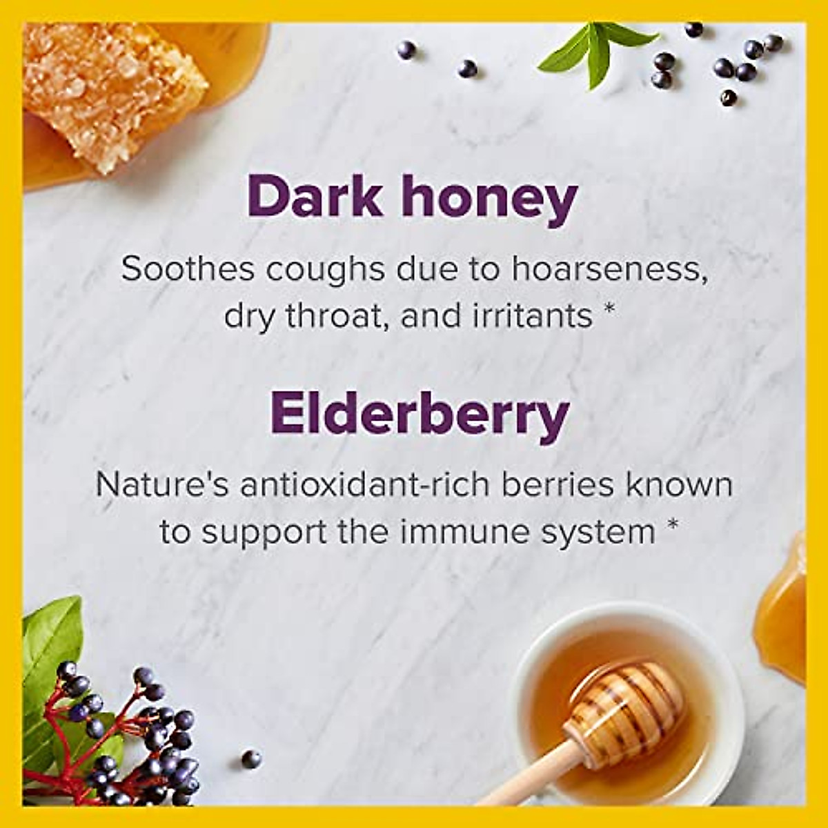 Zarbee's Adult Daytime Cough Syrup + Immune With Honey, Real Elderberry, Vitamin C, D & Zinc For Immune support, Drug & Alcohol-Free, Gluten-Free, Ages 12+, Natural Berry Flavor, 8 Fl. Oz,Liquid