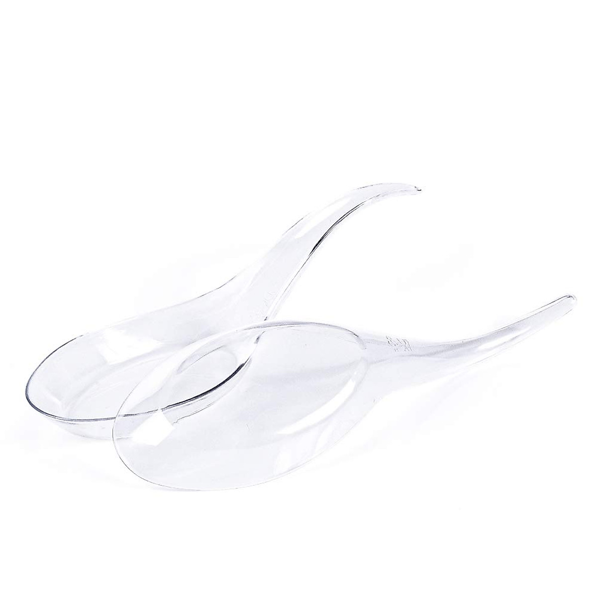Kingrol 200 Plastic Appetizer Spoons, Disposable Tasting Spoons for Desserts, Hors d'oeuvres, Soups, Sushi, Dipping Sauces