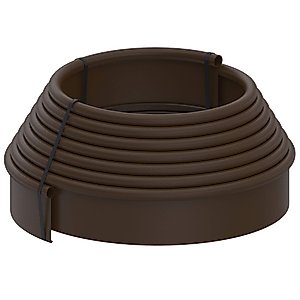 Vodaland 4 Inch Edging for Landscaping and Flower Beds - Garden Edging Border System (Brown)