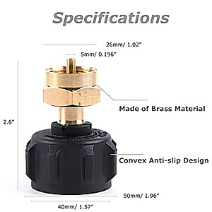 Propane Adapter, Propane Refill Adapter, QCC Type Propane Bottle Filler Adapter for Outdoor Camping Grill BBQ (Adapter)