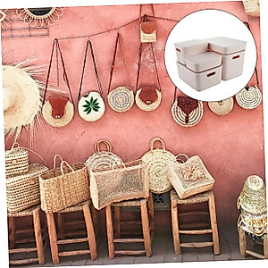 DOITOOL 5 Pcs Box Storage Box Glove Box Storage Box Plastic Storage Box Clothes Storage Bins Plastic Boxes with Lids Desk Organizer Basket Cosmetic Storage Plastic Storage Case Utility Box