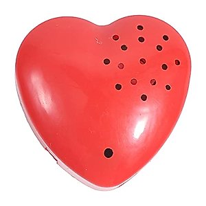 Heart Voice Box, Heart Shaped Voice Recorder for Stuffed Animals, Mini Recorder for Plush Toys with Programmable Sound Button for 30 Seconds Recording