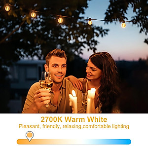 BRIMAX 10 Pack G16.5 LED Light Bulbs 40 Watt, E26 Dimmable Small Globe LED Bulbs 4 Watt Edison Bulb 2700K Warm White,AC120V,Flicker Free for Ceiling Fans Pendant Chandelier Vanity Wall Sconce