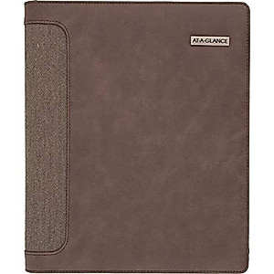 AT-A-GLANCE Day Runner Undated Harrison Leather Day Planner, 8-1/2-x-11-inch (307-0304), Brown