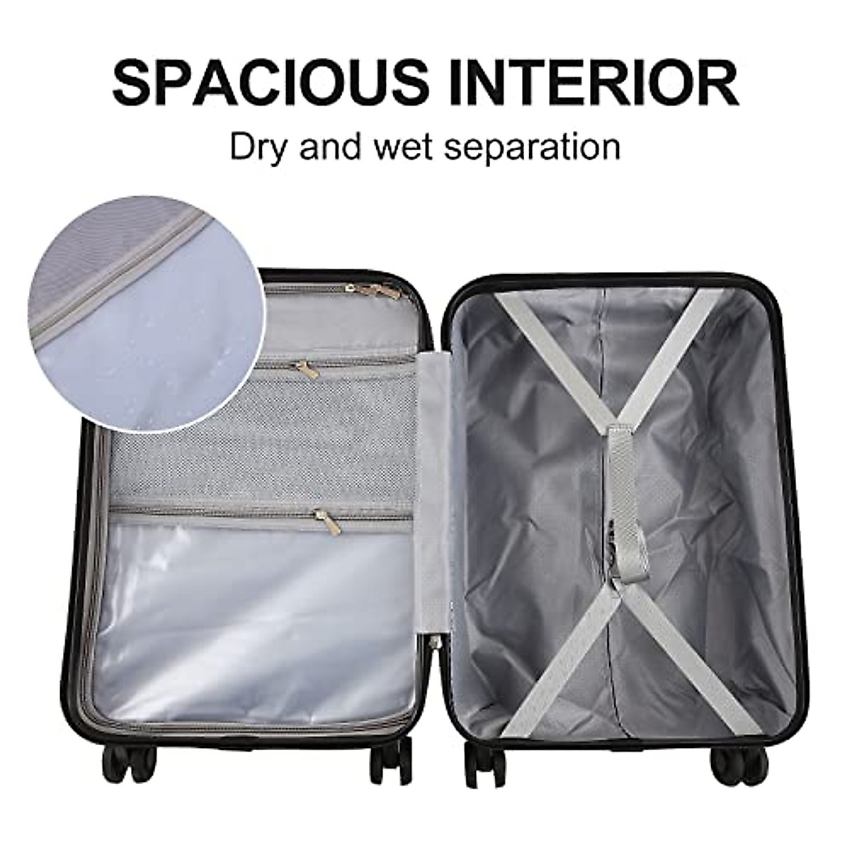 TydeCkare 20 Inch Carry On with Front Pocket, 22x14.6x10in, 45L, Lightweight ABS+PC Hardshell Suitcase with TSA Lock, YKK Zipper & 4 Spinner Silent Wheels, Orange