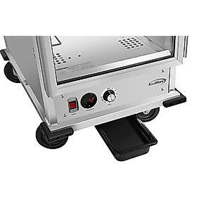 KoolMore 33 in. Commercial Non-Insulated Heated Holding Cabinet with Wire Racks and Glass Door in Silver, UL and NSF Listed (KM-CH36-WNGL)