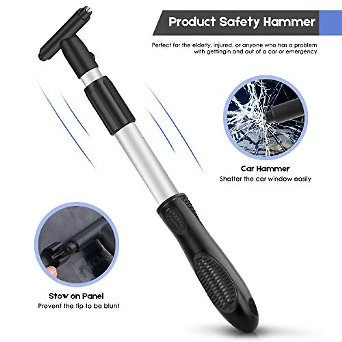 AstroAI Windshield Cleaner, Microfiber car Window Cleaner with 4 Reusable and Washable Microfiber Pads and Extendable Handle Auto Inside Glass Wiper Kit