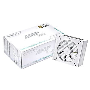 Phanteks (PH-P1000G_WT01) AMP Series 1000W 80PLUS Gold White Edition, ATX Power Supply, Fully Modular, Hybrid Mode, Silent fan, Revolt PRO LINK Certified