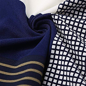 Aniywn Ladies Floral Printed Pullover Blouse Women's T-Shirt 3/4 Sleeve Plus Size Round Neck Tunic Top Blue