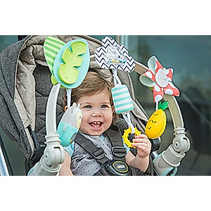 Taf Toys ‘Tropical Orchestra Arch’ | Ideal for Infant & Toddlers, Fits Stroller & Pram, Activity Arch with Fascinating Toys, Stimulates Baby’s Senses and Motor Skills Development, Easier Outdoors