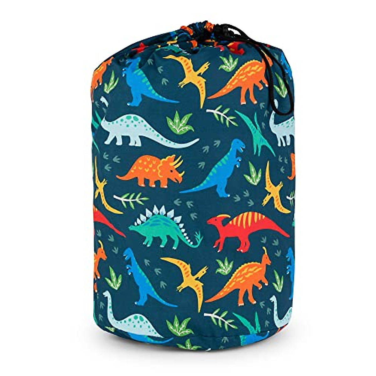 Wildkin Kids Sleeping Bags for Boys & Girls, Measures 57 x 30 x 1.5 Inches, Cotton Blend Materials Sleeping Bag for Kids, Ideal for Parties, Camping & Overnight Travel (Jurassic Dinosaurs)
