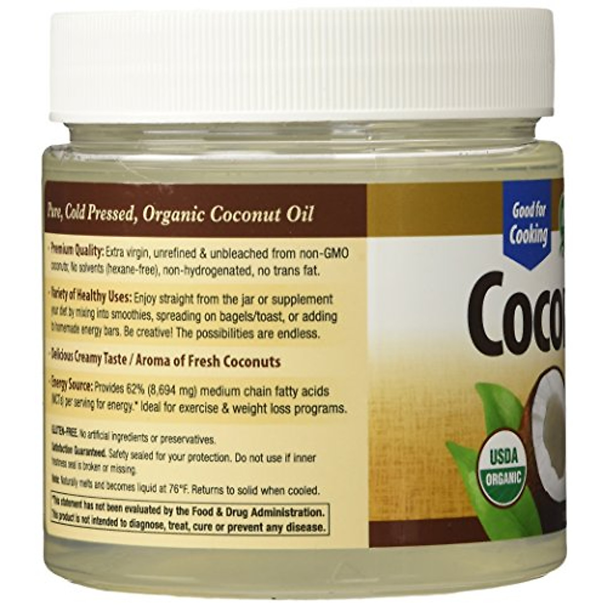 Natures Way Coconut Oil, Extra Virgin, Organic, 16 Ounces Each (Pack of 2)