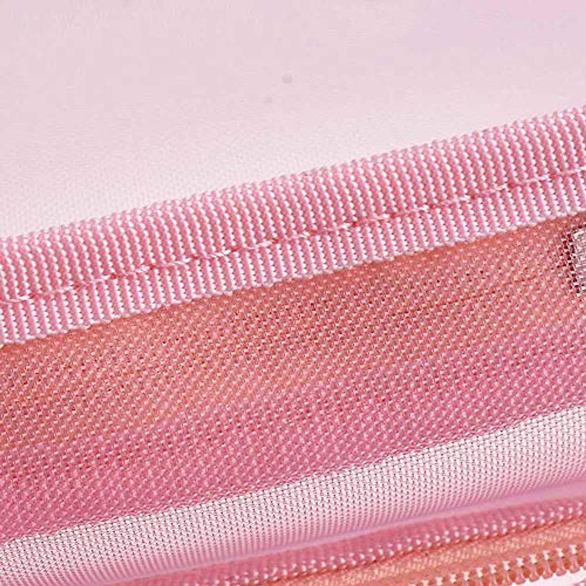 Knitting Bag, Yarn Tote Bag for Knitting Projects, Mesh with Zipper Closure Organizer Case Storage Bag for Arts Crafts, Sewing, Needlework, Yarn Projects,13.7''x7.5''x5.9'',Rose Red