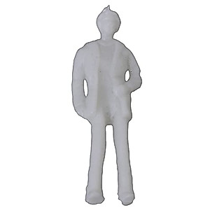 BQLZR White Unpainted Architectural 1:75 Scale Model Figures for Placed on Cakes, Railway Models, Building Models, Dioramas,6 Types of Poses,Make of Light Plastic