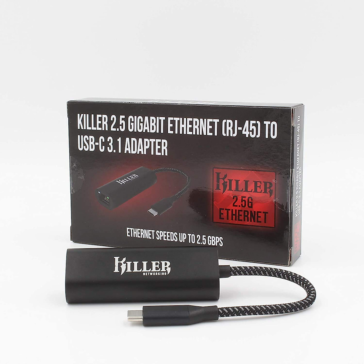 Killer E3100 USB-C 3.1 to RJ-45 2.5Gbps Ethernet Adapter (100123)