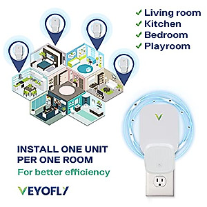 VEYOFLY Fly Trap, Plug in Flying Insect Trap, Fruit Fly Traps for Indoors- Safer Home Indoor- Bug Light Indoor Plug in- Mosquito Trap, Fruit Fly Killer, Gnat Trap, Flea Trap- (1 Device+3 Glue Boards)