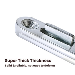 Antrader Wood Bed Rail Connecting Fittings, 5 Inch Zinc Round Bed Hook, Set of 4