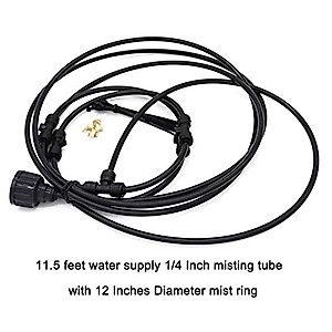 Bacdfesfed Balidao Fan Misting System, Outdoor 1/4'' Mist Kit, Mist Cooling System for Cool Patio Breeze, Easy On The Wallet, Portable, Connects to Any Outdoor Fan