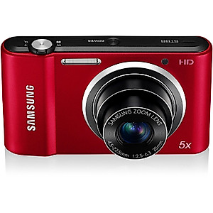 Samsung ST66 16 MP Compact Digital Camera - Red (EC-ST66ZZBPRUS)