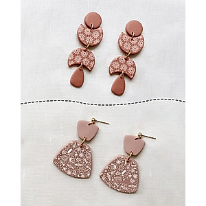 Puocaon Christmas Clay Silk Screen - 8 Pcs Reusable Silk Screen Stencils for Polymer Clay Jewelry Making, Ugly Christmas Jumper Sweater Silk Screen Stencil, Snowflake Graffiti Polymer Clay Tools